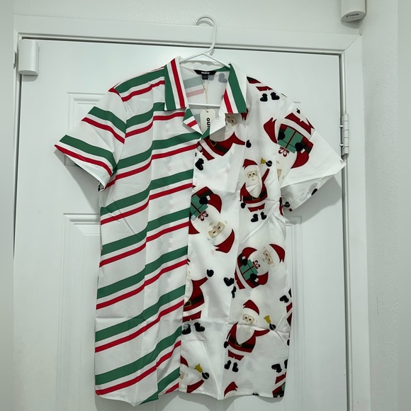 Ouku | Shirts | Christmas Double Sided Wrapping Paper Themed Shirt ...